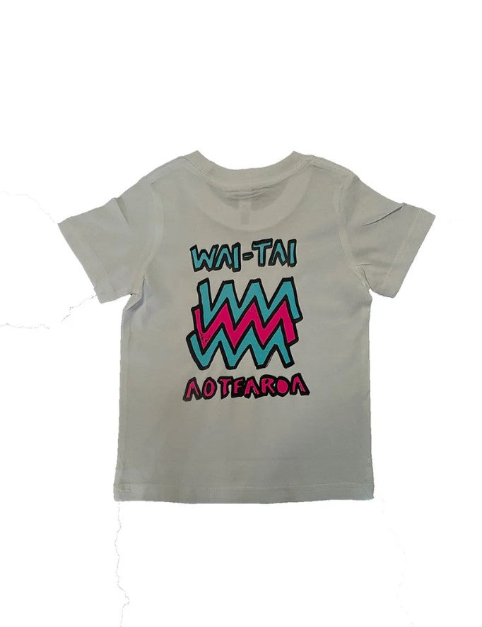 Wai-Tai Kids White Mura Tee – Wai-Tai Aotearoa